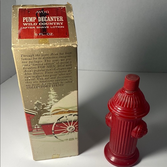 Avon | Grooming | Vintage Avon Red Fire Hydrant Pump Decanter With Box ...